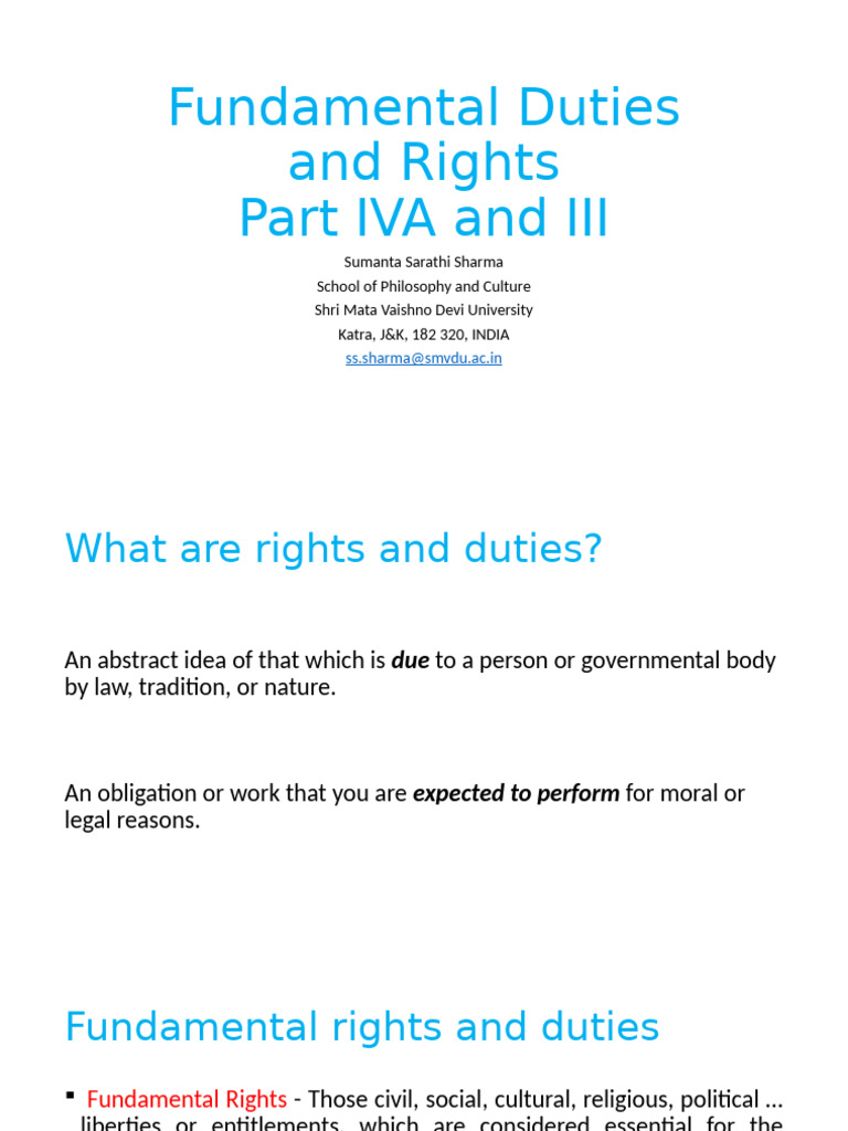 Fundamental Rights and Duties Overview | PDF | Human Rights | Justice
