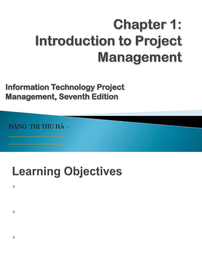 Itpm01 40329000787 Phpapp02 | PDF | Project Management | Business