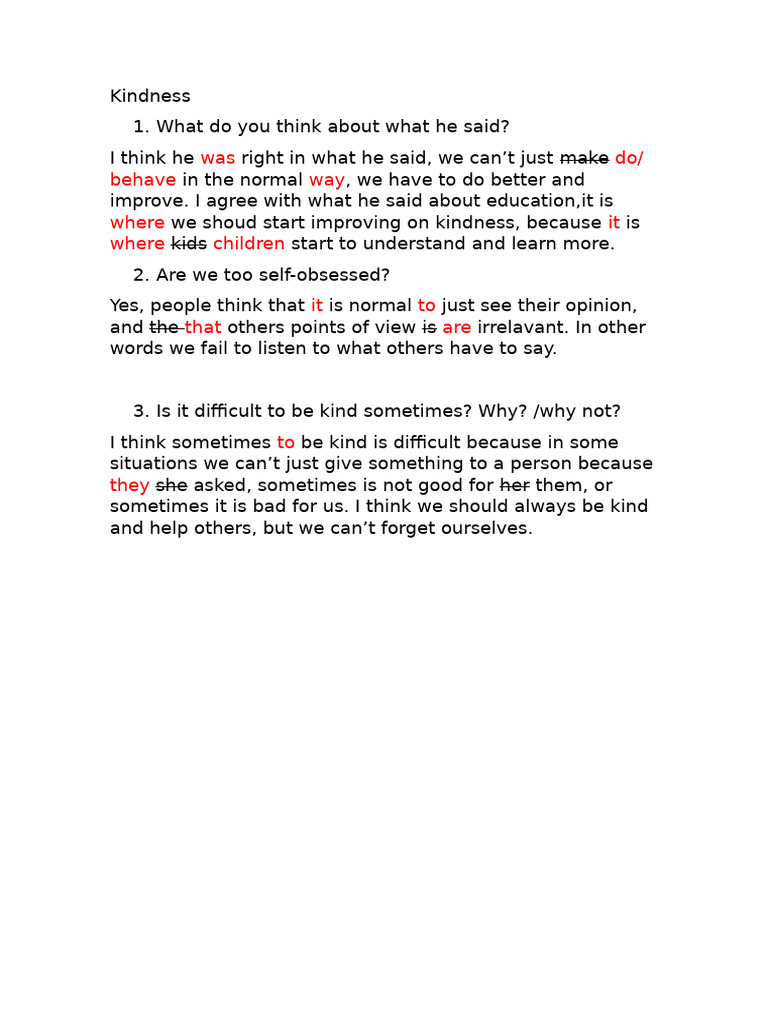 The Importance of Kindness in Education | PDF