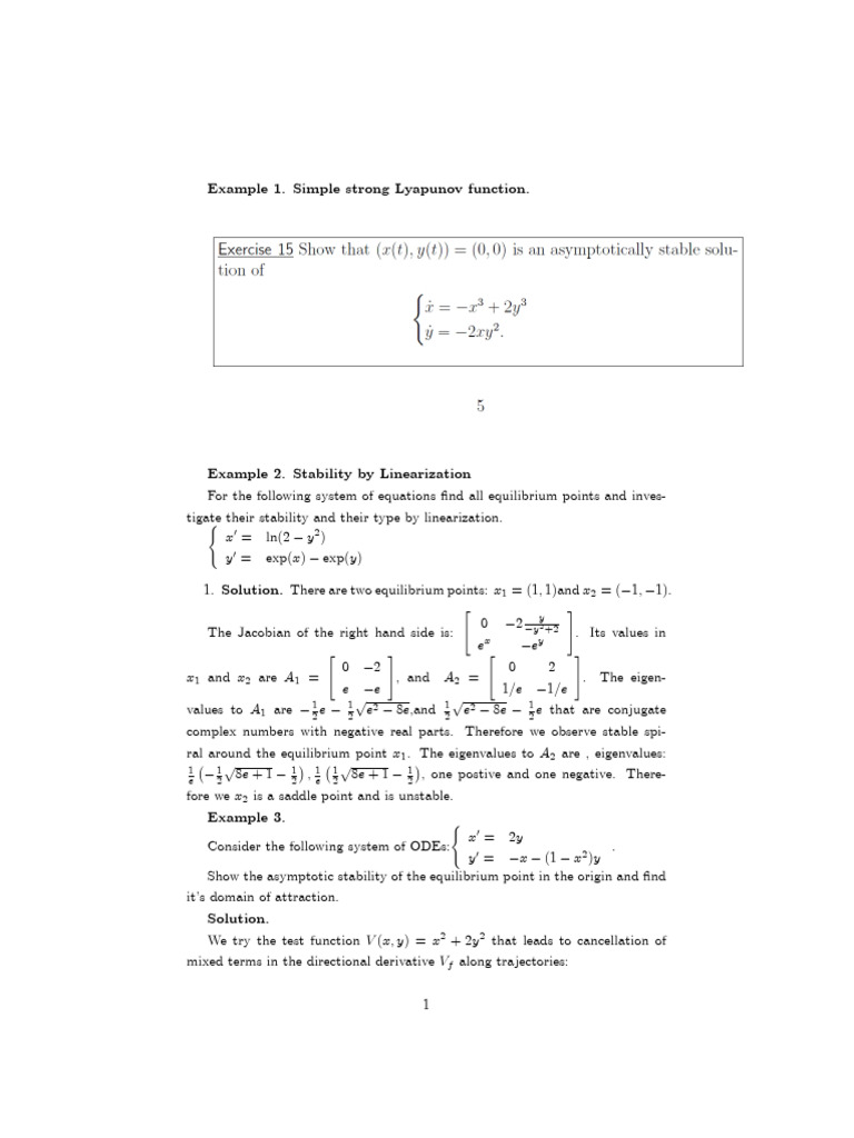 Stability examples | PDF | Stability Theory | Geometry