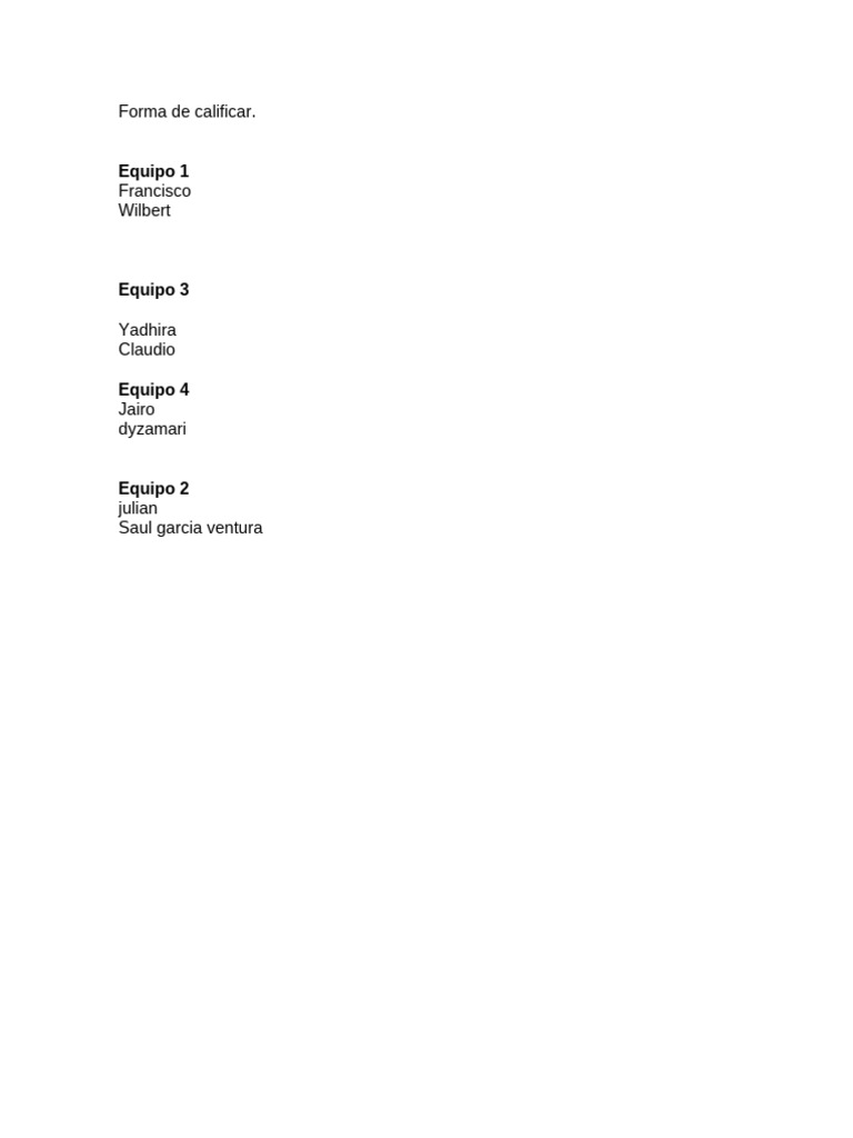 Forma de Calificar | PDF