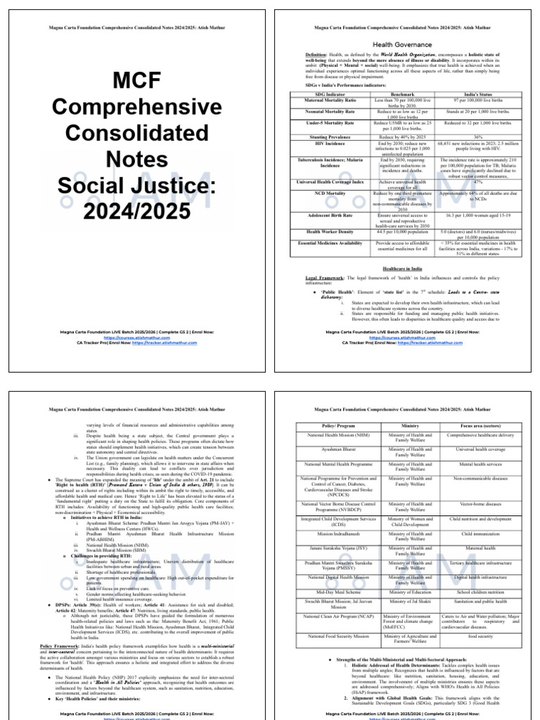 MCF Social Justice CCN - 2024-2025 2 | PDF | Tuberculosis | Incidence (Epidemiology)