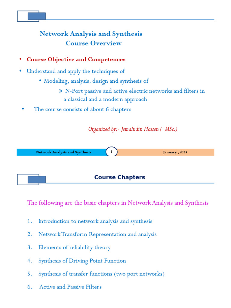 Network Analysis and Synt. Outline | PDF | Network Analysis (Electrical Circuits) | Electronic ...