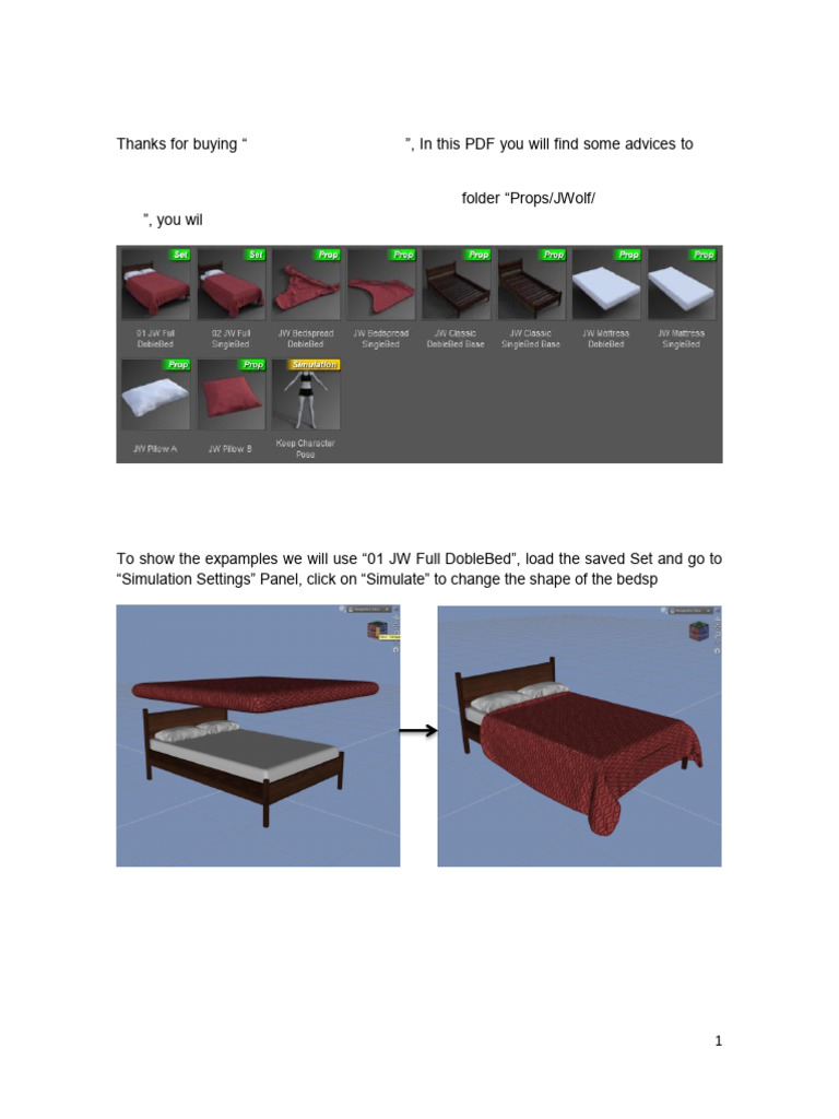 Dforce JW Classic Bed | PDF