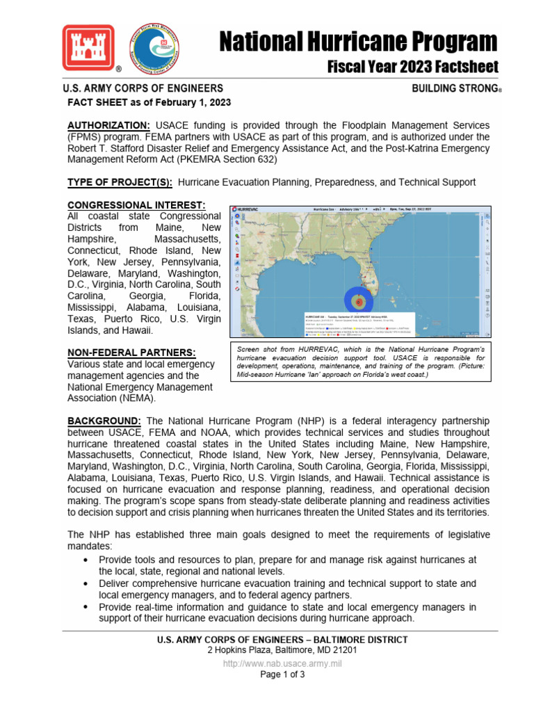 National Hurricane Program | PDF | Federal Emergency Management Agency ...