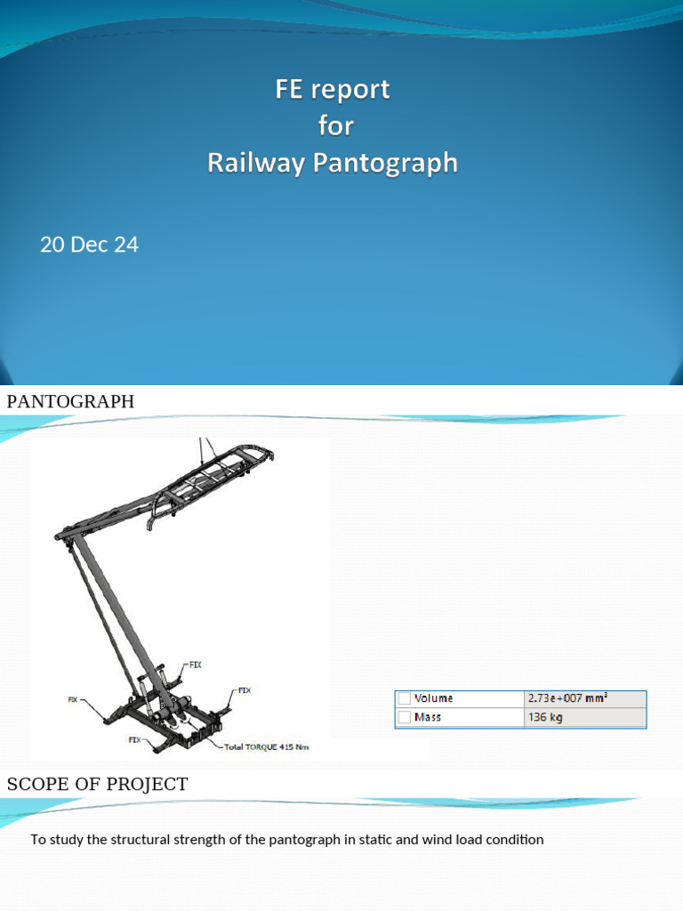 Pantograph Structural Strength Analysis | PDF | Stress (Mechanics ...