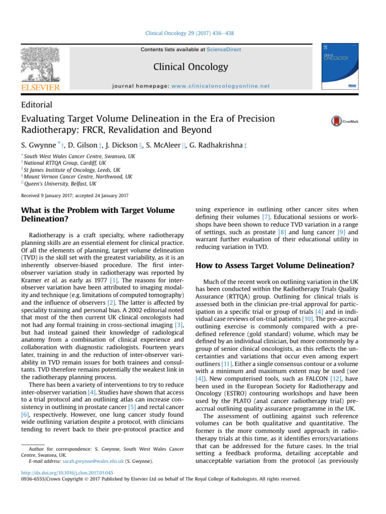 Evaluating-Target-Volume-Delineation-in-the-Era-of | PDF | Radiology ...