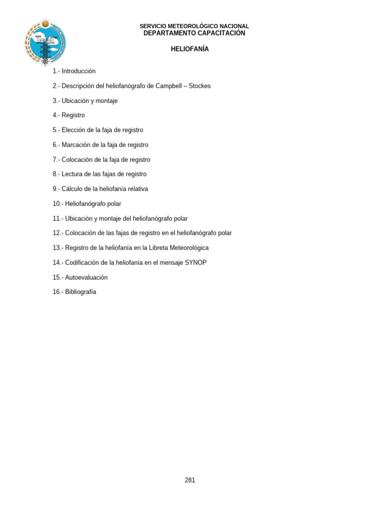 Guía sobre Heliofanía y Heliofanógrafos | PDF | Latitud | Dom