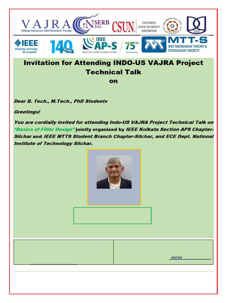 Indo-US Technical Talk on Filter Design | PDF