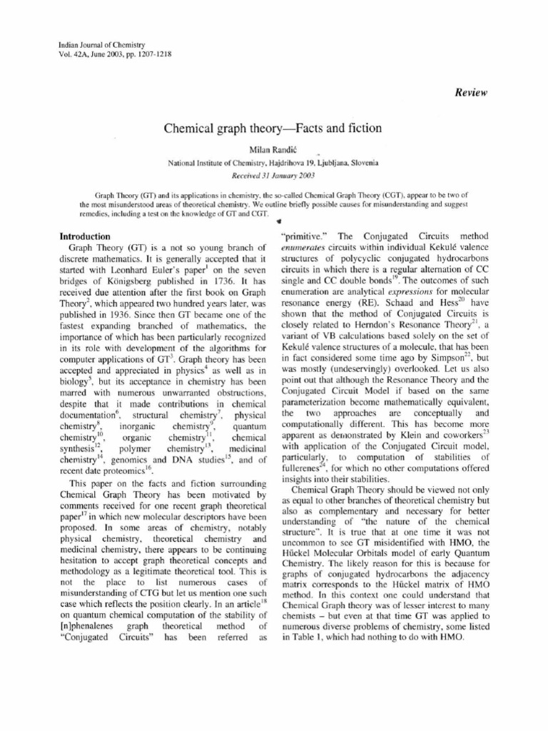 Understanding Chemical Graph Theory | PDF | Quantitative Structure ...