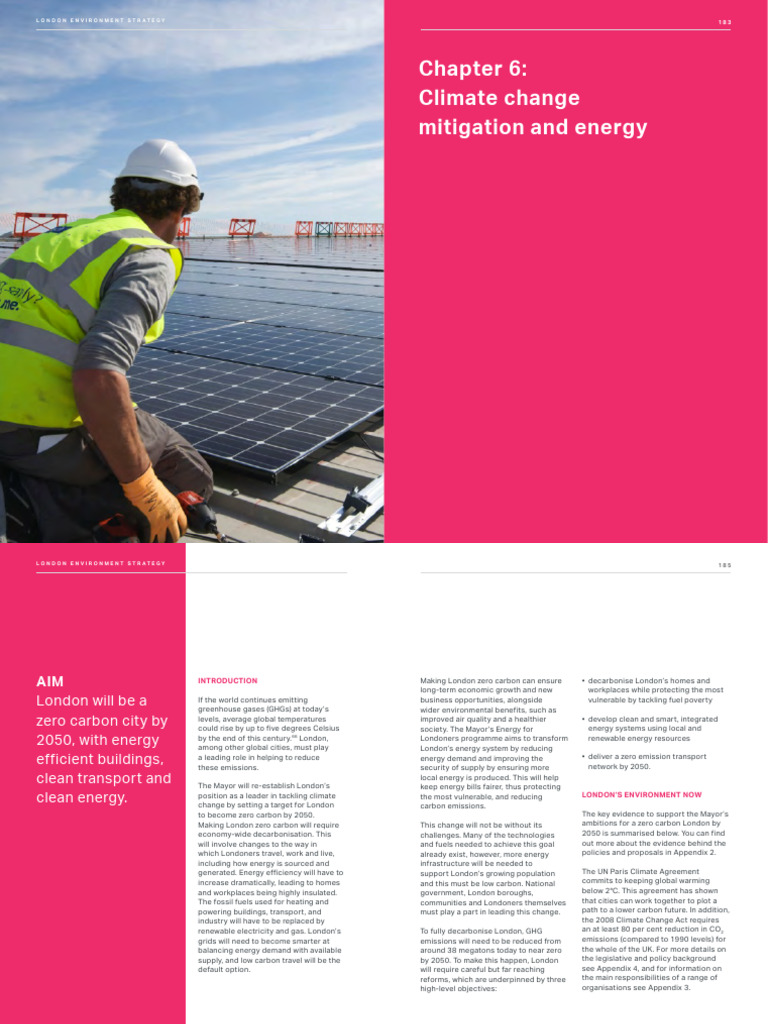 London’s Zero Carbon Strategy 2050 | PDF | Greenhouse Gas | Climate ...
