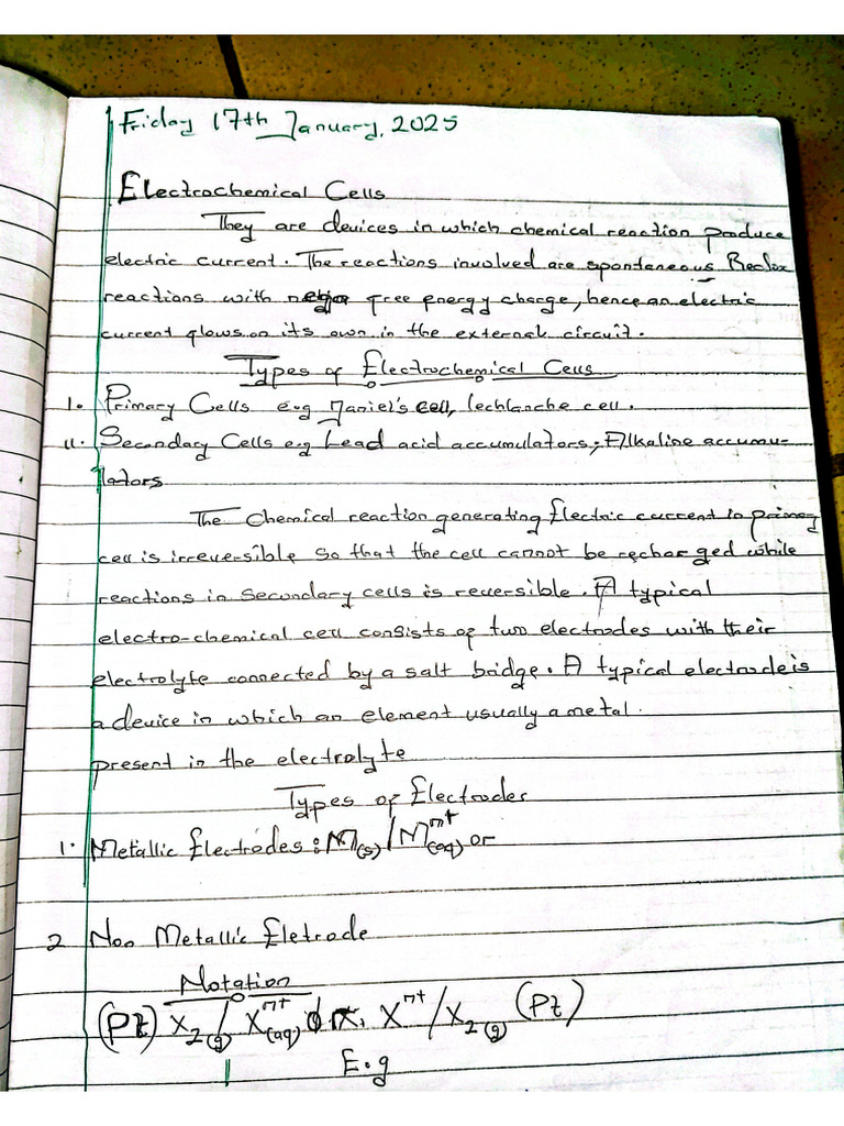 CHM 141. Electrochemical Cells, Kinetic Theory and Gas Laws | PDF