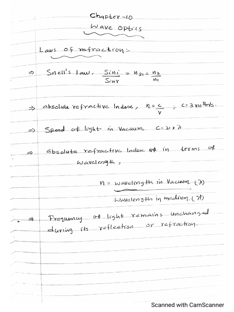 Chapter 10 Wave Optics | PDF