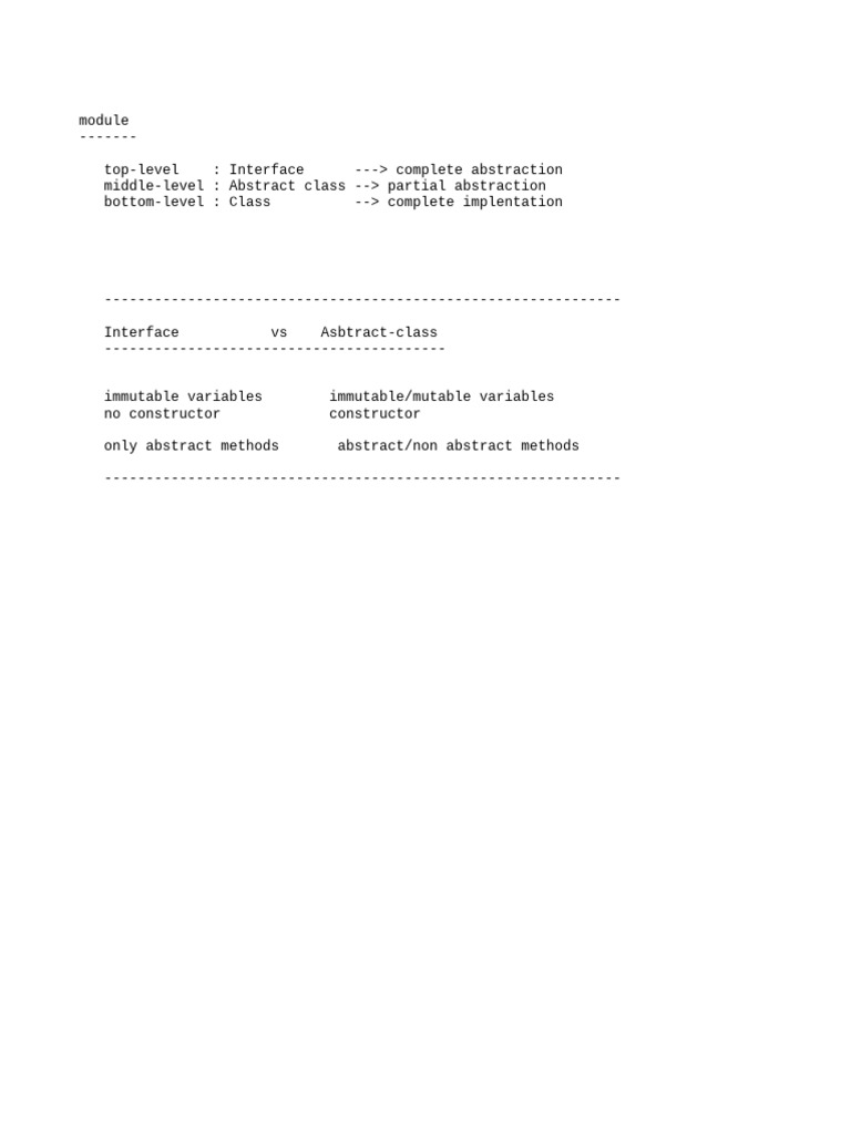 Interface vs Abstract Class Guide | PDF