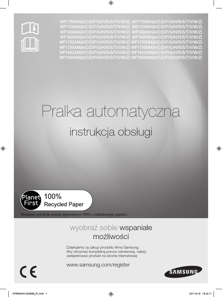 Instrukcja-Obslugi-Samsung-Wf1700nhw-Xeo - Kopia | PDF