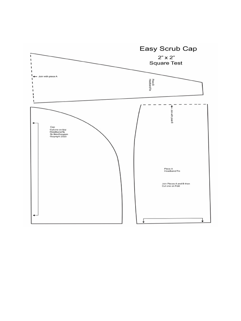 Printable Surgical Hat Patterns Freen - 1086.jpg | PDF