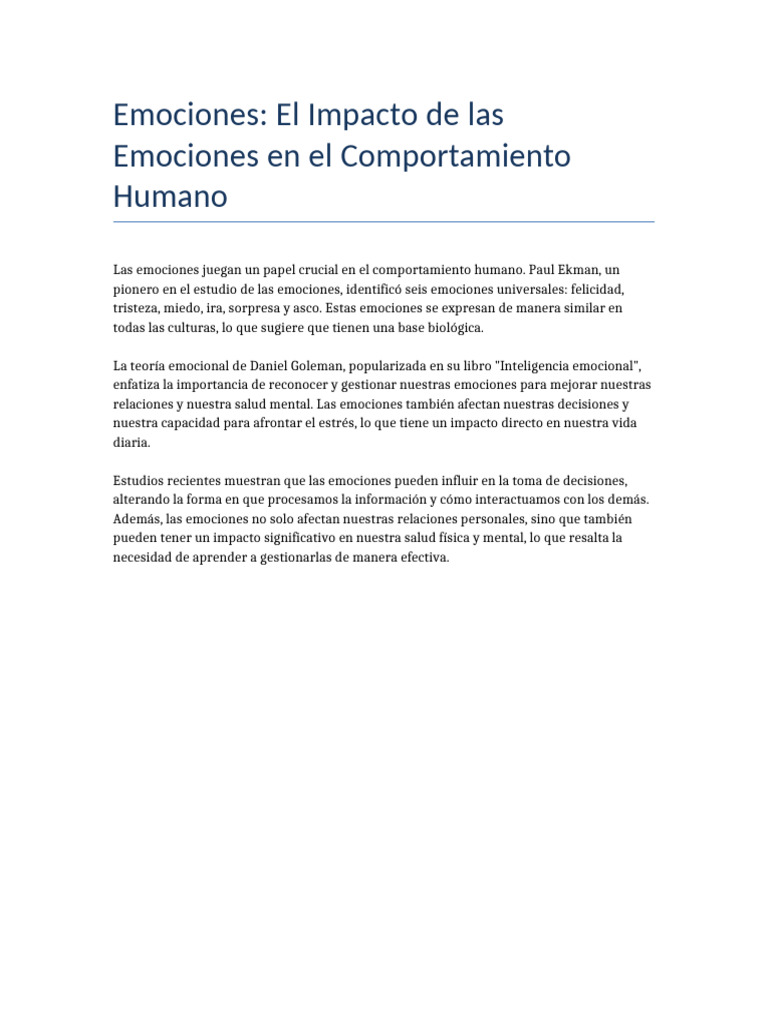 Emociones_Impacto_Comportamiento | PDF