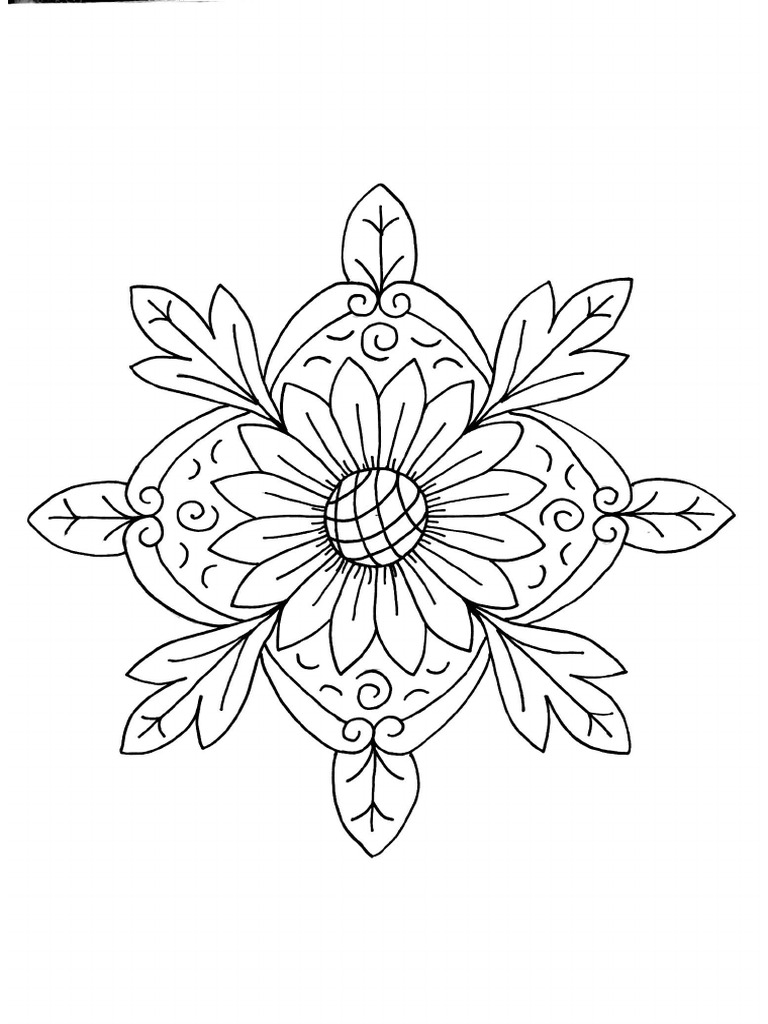 Sketsa Ornamen Flora | PDF