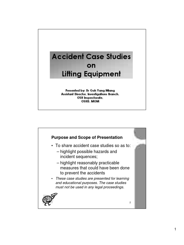 Accident Case Studies On Lifting Equipment | PDF | Crane (Machine) | Risk