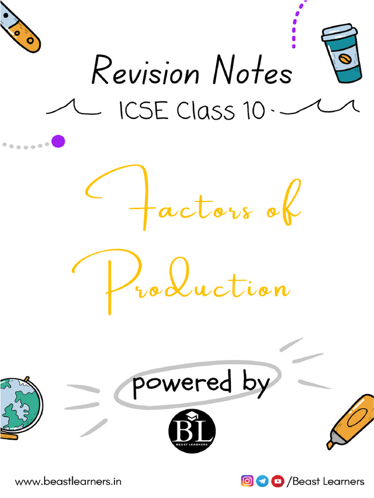Factors of Production Revision | PDF | Labour Economics | Capital ...