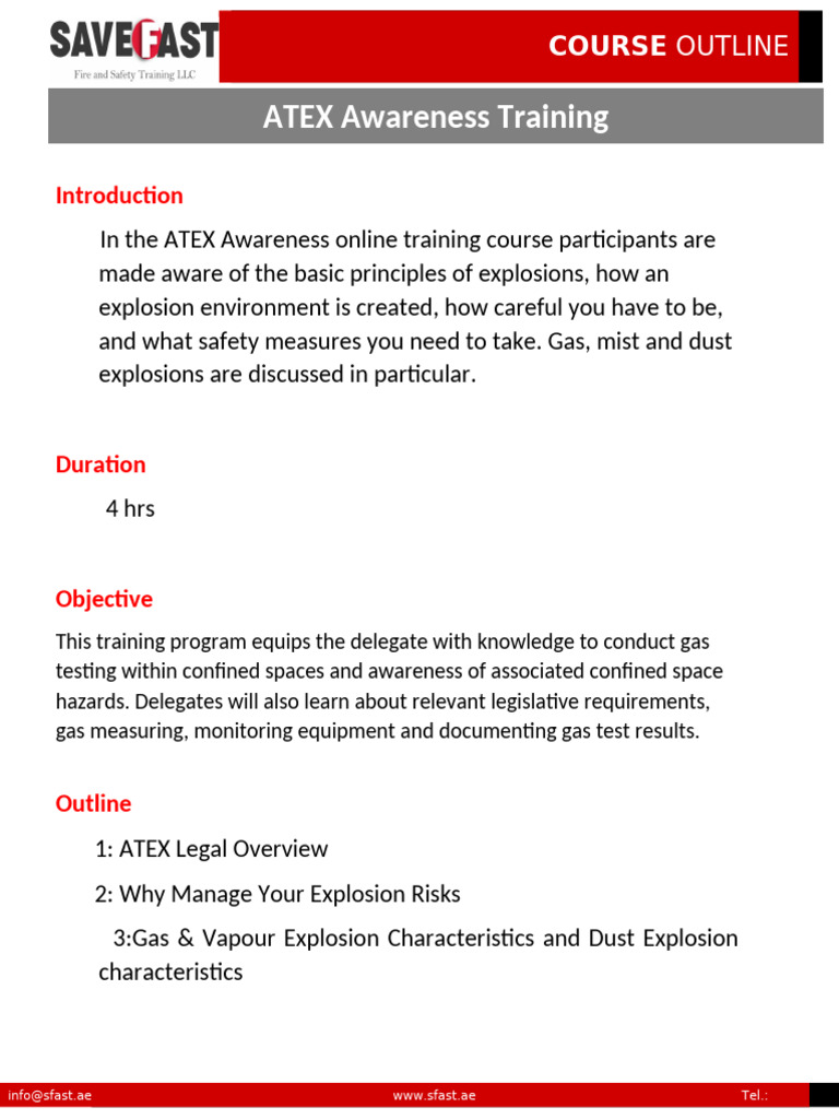 ATEX Course Outline | PDF