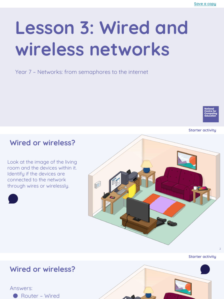 L3 Slides - Networks - From Semaphores To The Internet - Y7 | PDF | Computer Network | Wireless