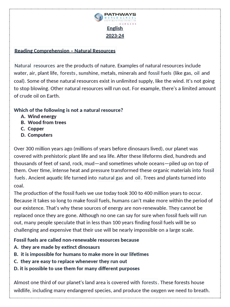 Understanding Natural Resources and Climate Change | PDF | Climate ...