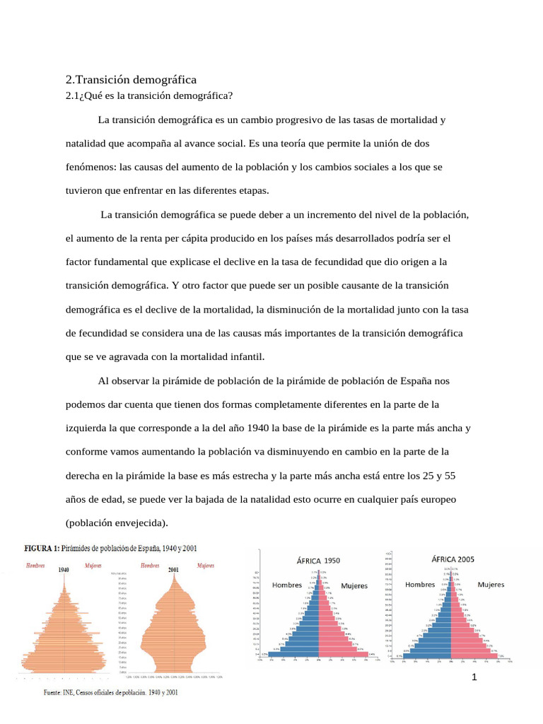Fases de la Transición Demográfica | PDF | Tasa de mortalidad | Demografía