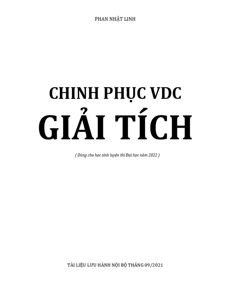 Chinh Phuc Vdc Toan Gt Phan Nhat Linh 524 Tr PDF | PDF