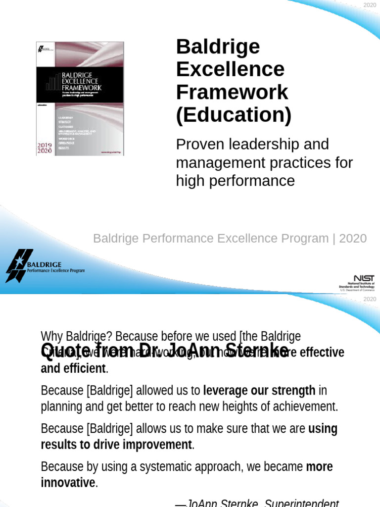 2020 Baldrige Excellence Framework Education | PDF | Innovation ...
