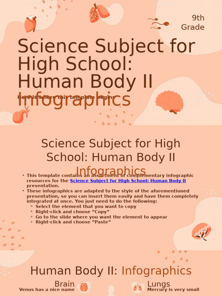 Copie de Science Subject For High School - 9th Grade - Human Body II Infographics by Slidesgo ...