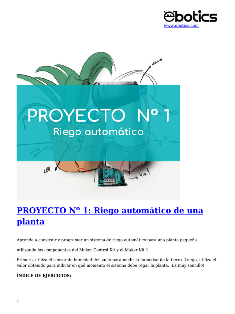 Proyecto No 1 Riego Automatico de Una Planta - f6 | PDF | Sensor | Arduino