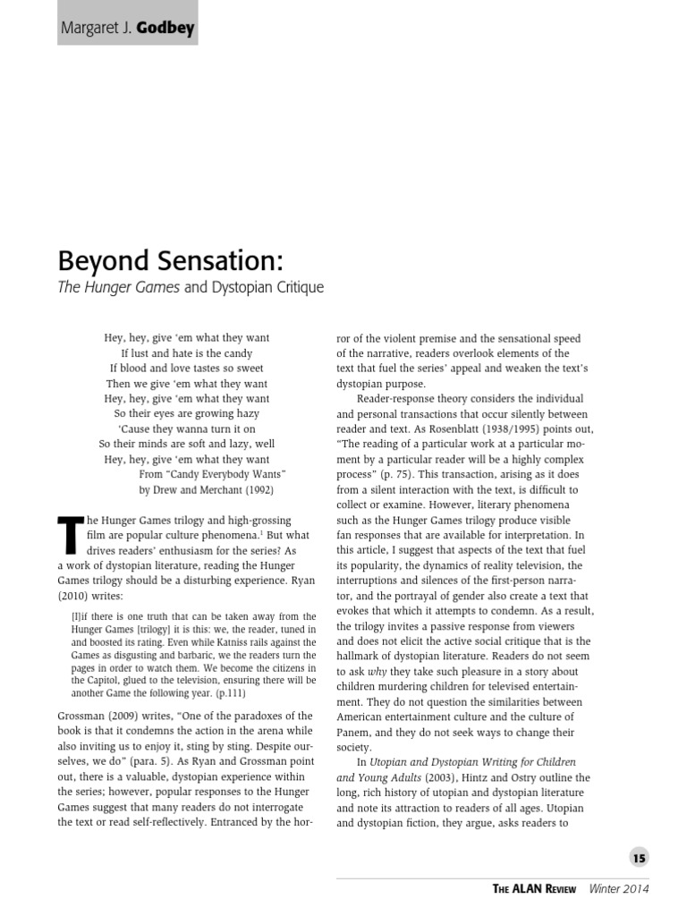 godbey | PDF | The Hunger Games | Utopian And Dystopian Fiction