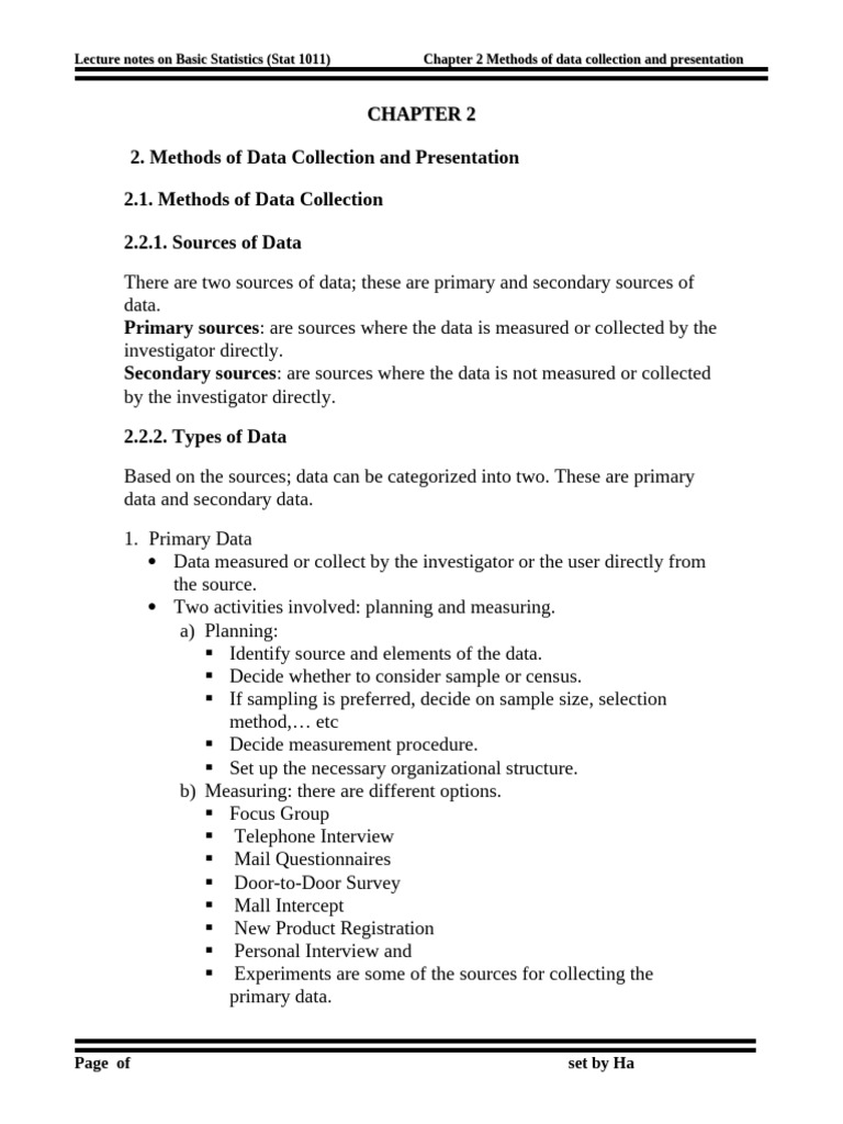Chapter-2-Methods of Data Presentation | PDF | Pie Chart | Histogram