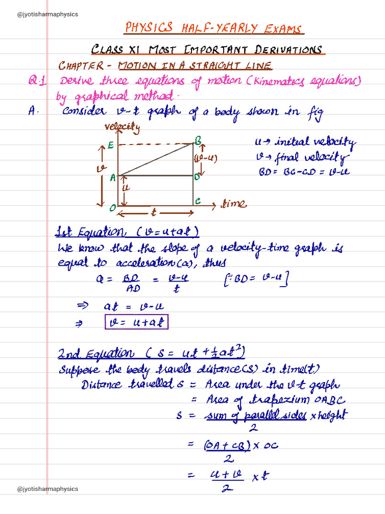 Class XI Derivations 1st Book | PDF