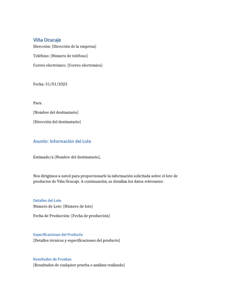 Batch Letter Ejemplo | PDF