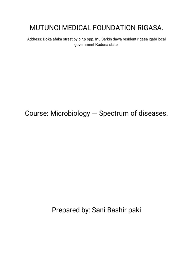 MTC Spectrum of Diseases | PDF | Antimicrobial Resistance | Hepatitis