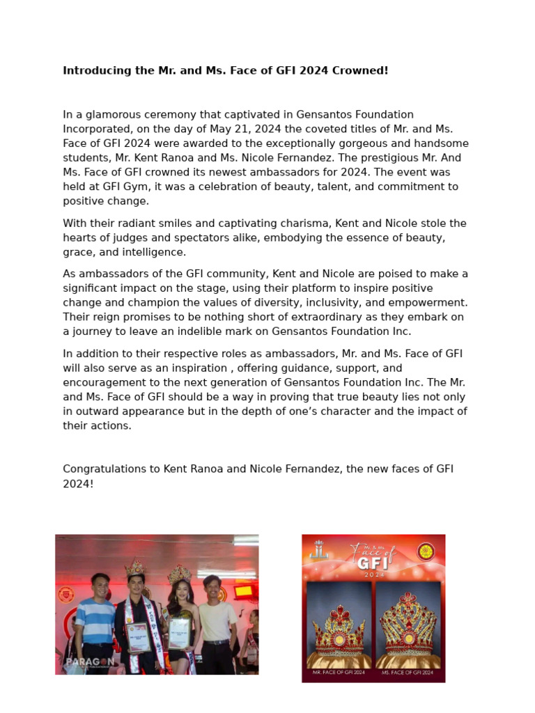 Cielo Museum MR - Ms.face of Gfi | PDF