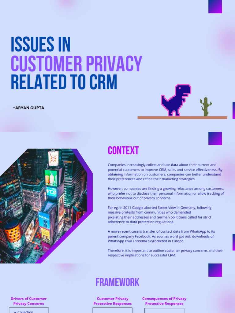 Issues in Privacy Related To CRM | PDF | Privacy | Computer Security