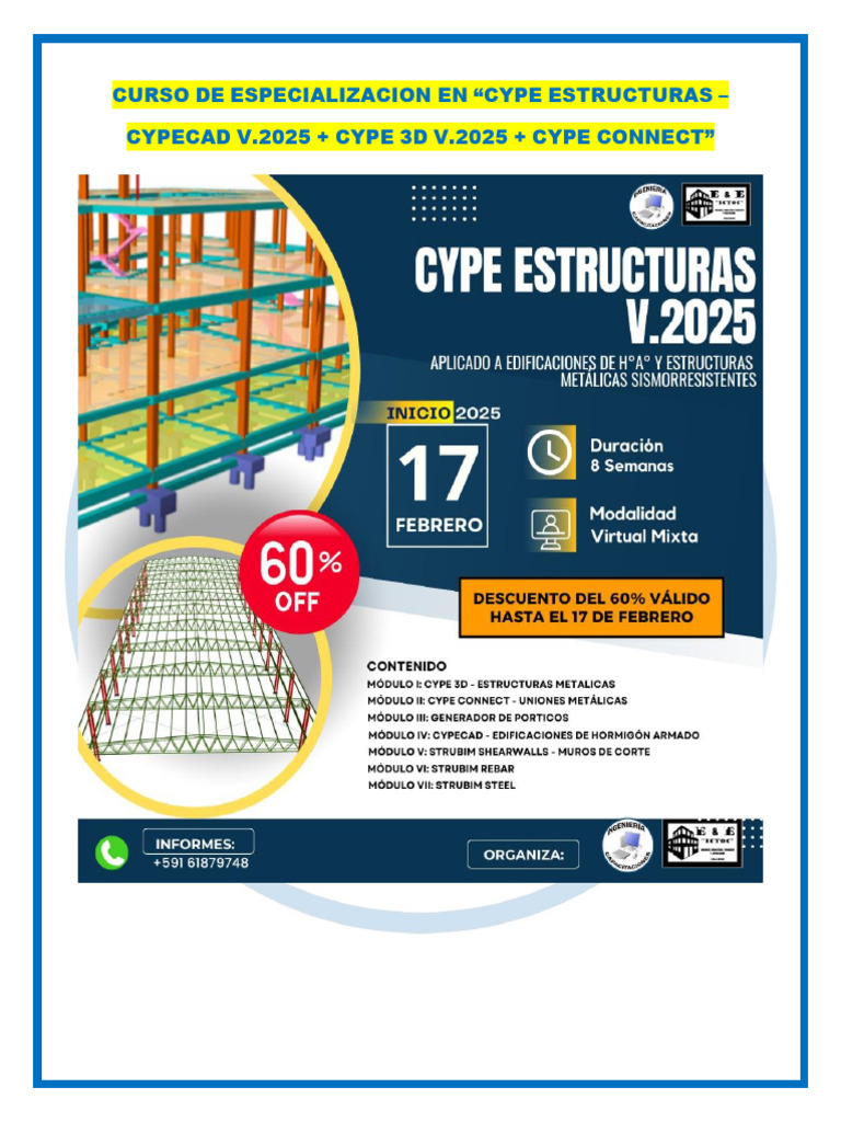 Brochure - Cypecad - Cype - 3D - V.2025 | PDF | Fundación (Ingeniería ...