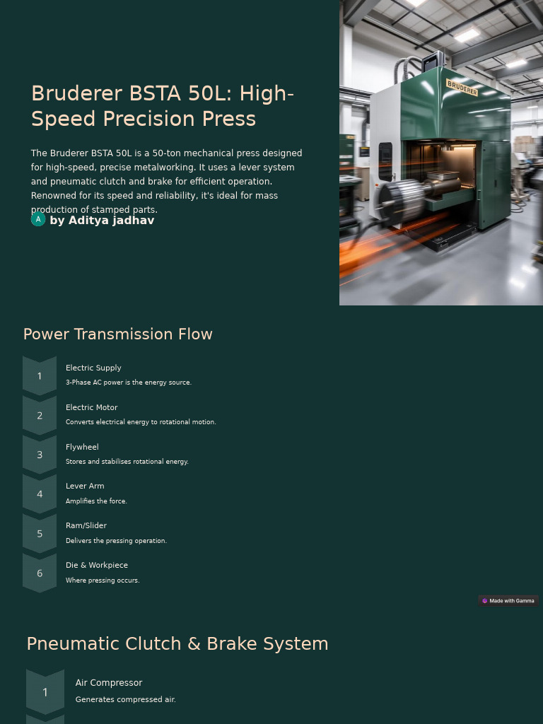Bruderer BSTA 50L Press Overview | PDF