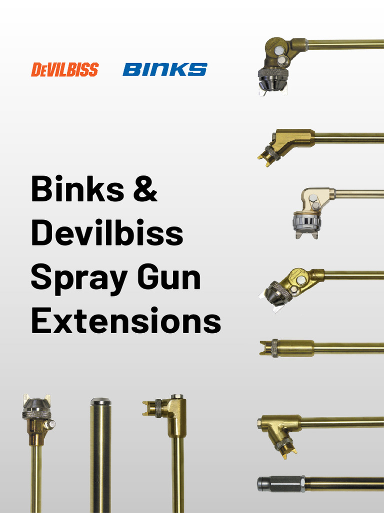 Binks & DeVilbiss Spray Gun Extensions Guide | PDF | Gases | Fluid ...