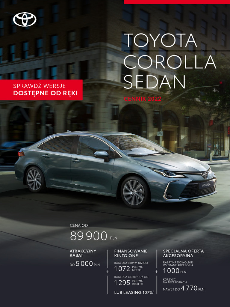 Spec Corolla Sedan 2022 | PDF