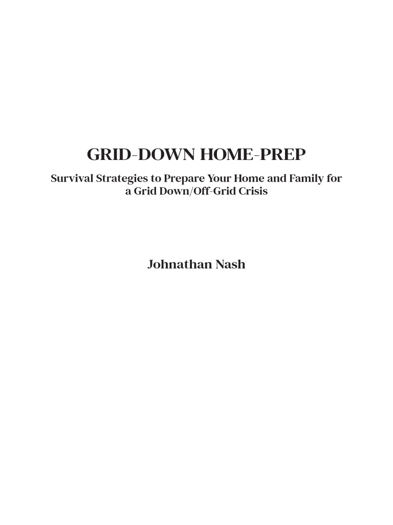 Preparing for Grid-Down Survival | PDF | Electrical Grid | Stove