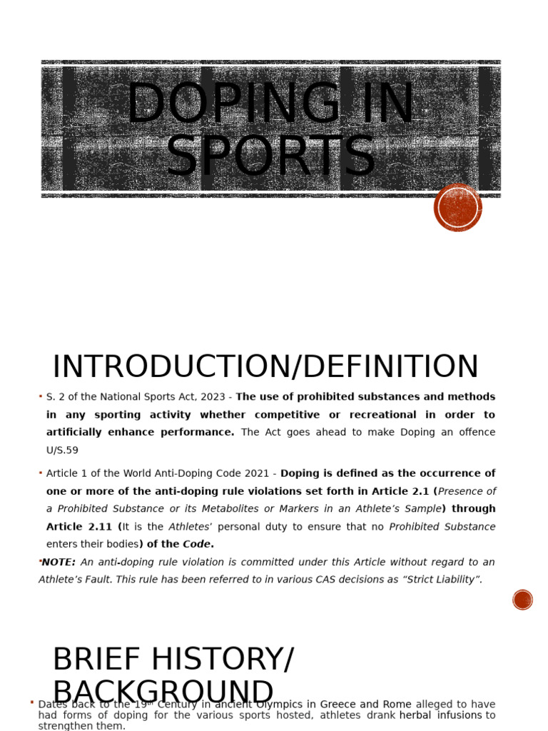 Doping in Sports | PDF | Doping In Sport | Sports