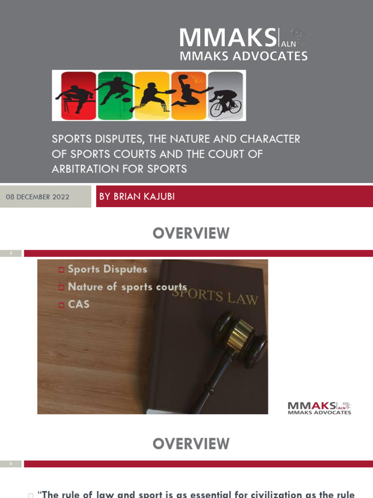 Sports Disputes & CAS Presentation - ULS Brian Kajubi | PDF ...