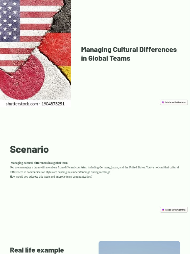 Managing Cultural Differences in Global Teams | PDF | Communication ...