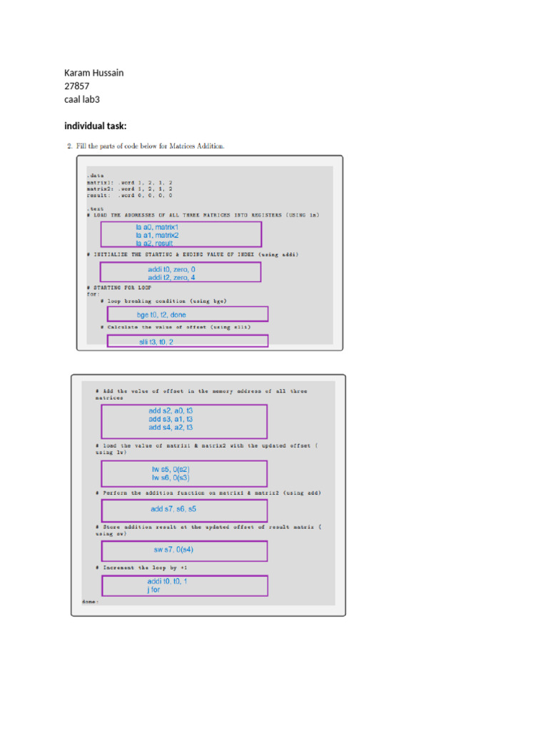 Karam Hussain_caal_lab3_part1 | PDF