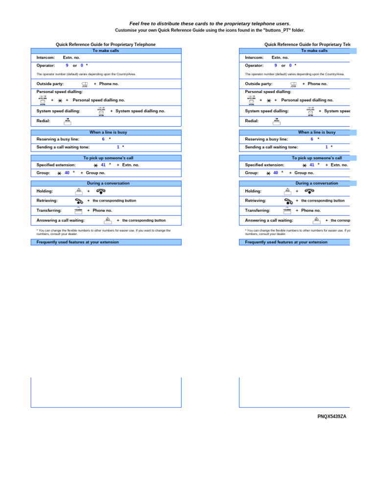 Quick Reference PT | PDF | Telephone | Telecommunications