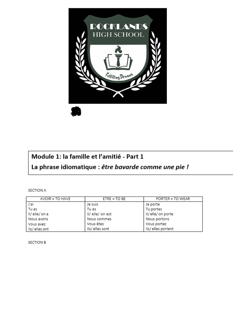 FORM 2 FRENCH STUDY PACK | PDF
